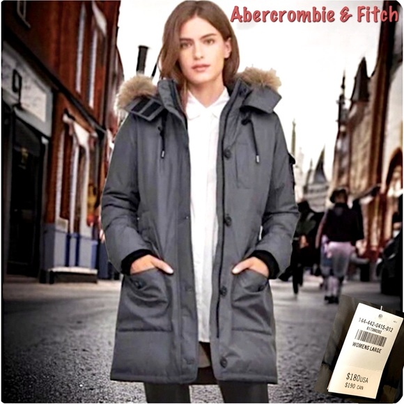 Abercrombie & Fitch | Jackets & Coats | Copy Nwt Abercrombie Fitch Premium Womens Parka Gray ...